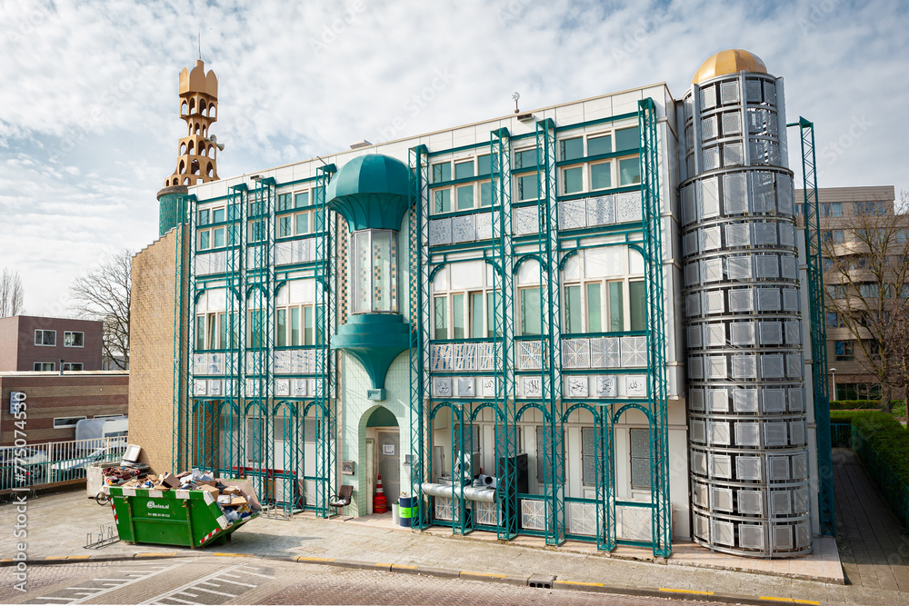 Utrecht, Netherlands - March 20, 2024: Islamic Mosque "Abi Bakr ...
