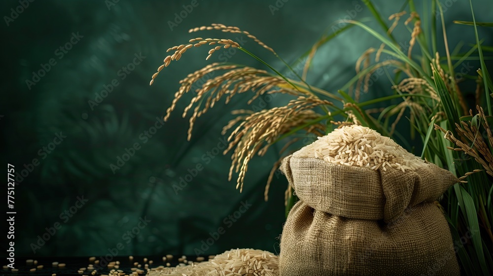 Graphic design with ears of rice and grains Product images for ...