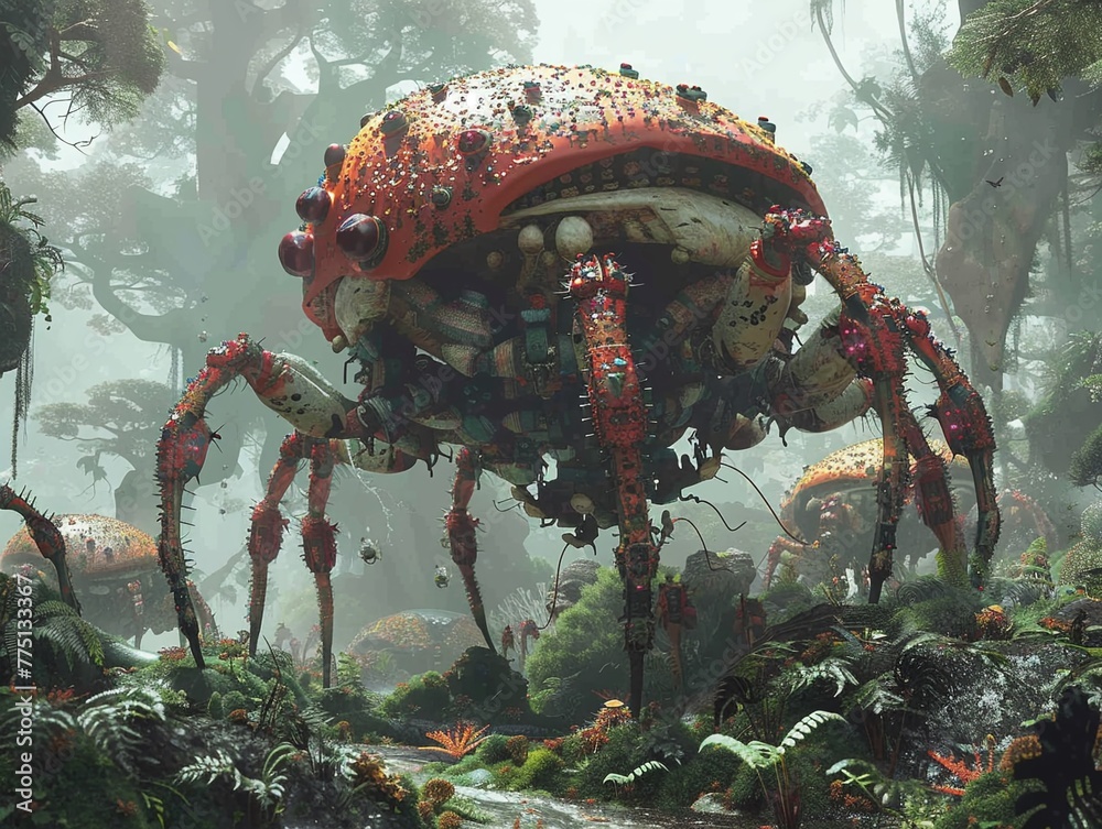 Arthropod invasion fantasy, giant insects, surreal environment, sci-fi ...