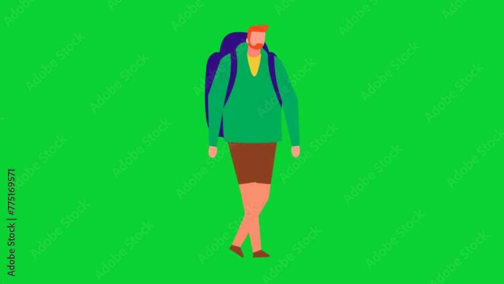 Figures stick different icons, 3D Animation Cartoon Video Green Screen ...