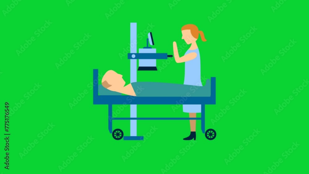Various medical examination devices in hospitals, 3D Animation Cartoon ...