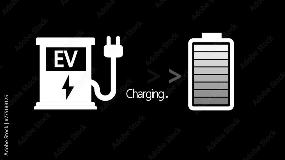 Electric Car Dashboard. Electric car battery indicator showing an ...