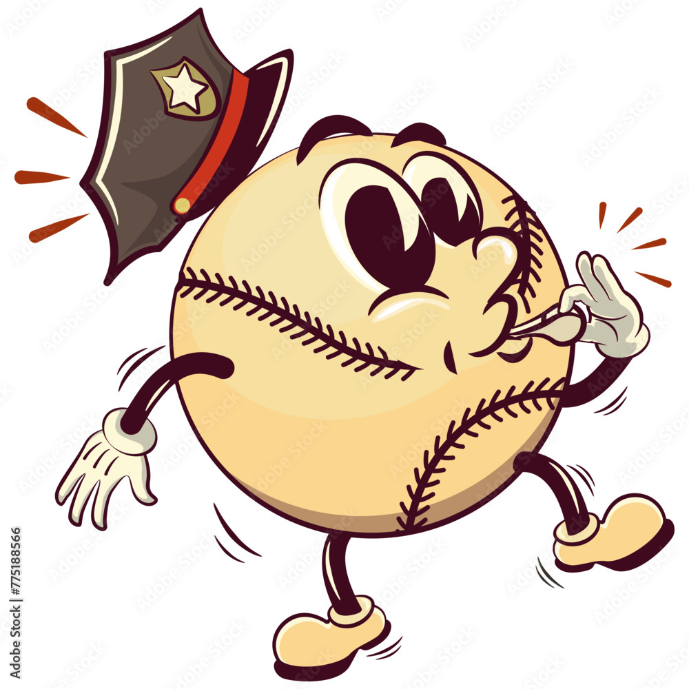 baseball cartoon vector isolated clip art illustration mascot wearing a ...