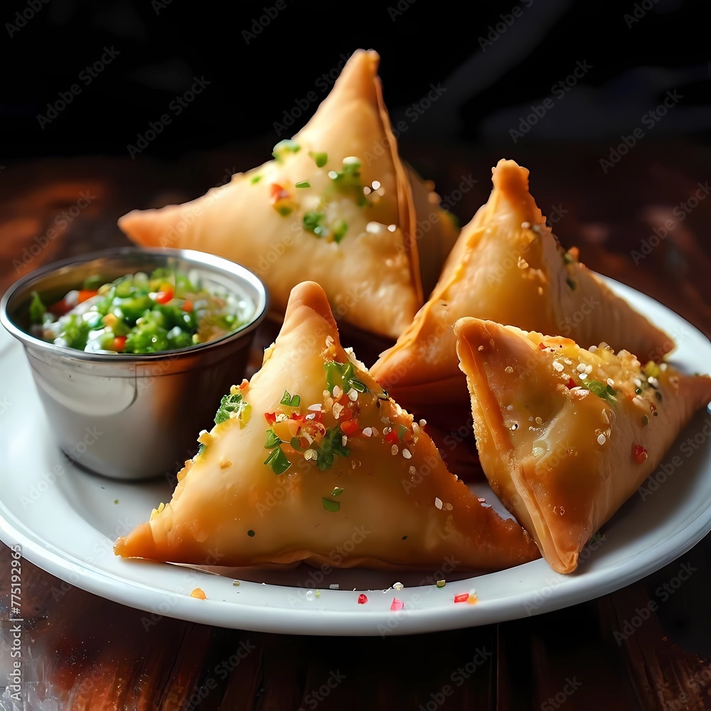Veg Samosa - is a crispy and spicy Indian triangle shape snack which ...