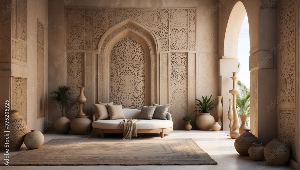 Beauty and culture with a stylistic rendering of an Arab-inspired ...