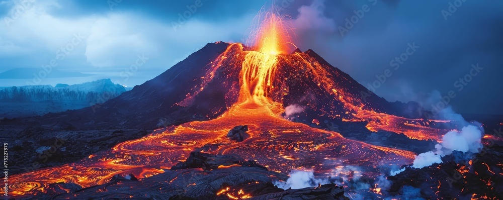 The anatomy of a volcano, natures fury explained Stock Illustration ...