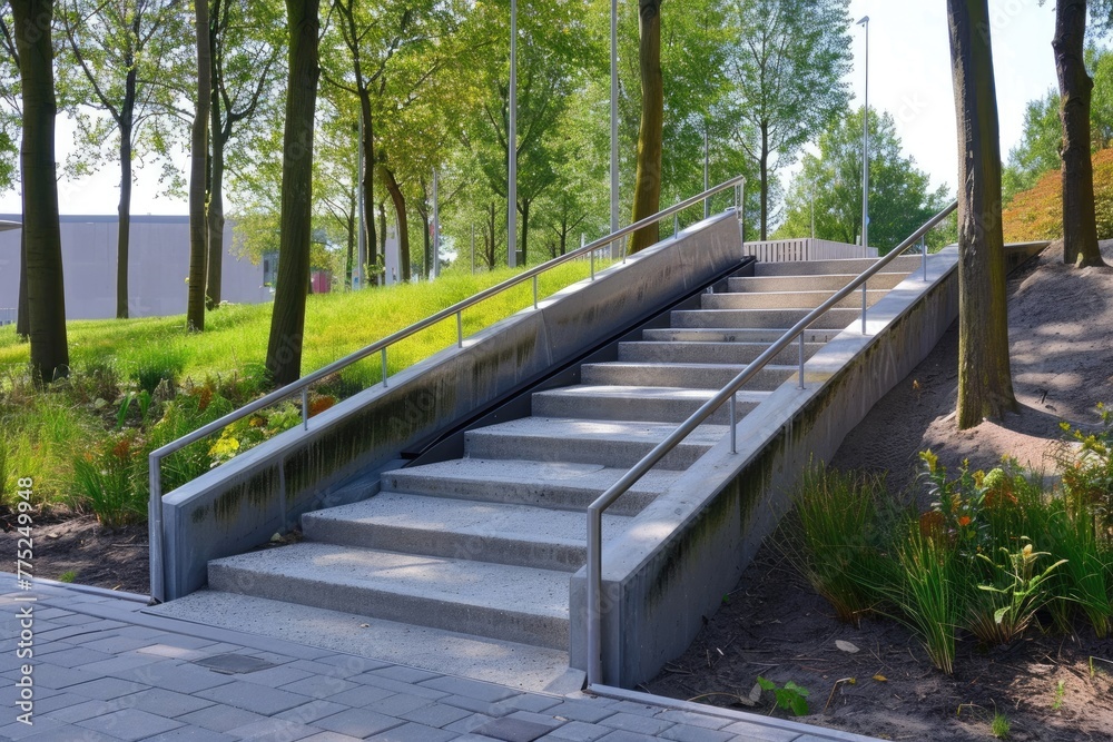 Modern Inclined Plane for Wheelchair Users: Safe and Accessible Path ...