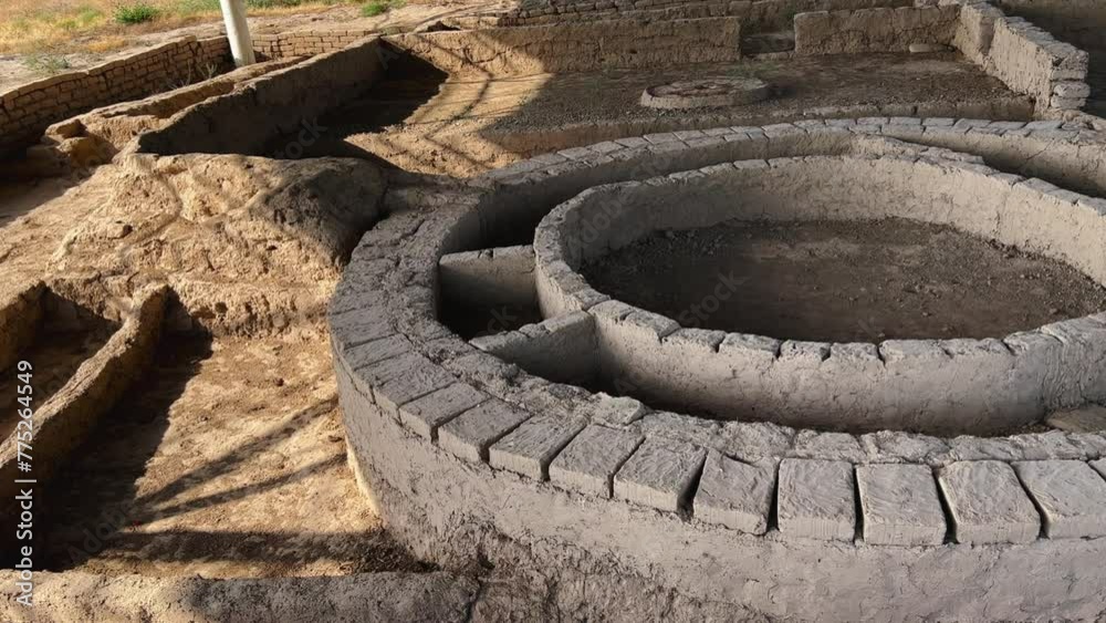 The ancient city of Sarazm in Tajikistan. The oldest settlement of the ...