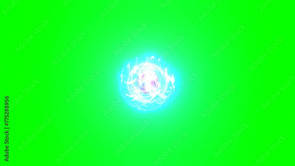 The gaming or anime style VFX effects stuff illuminated power sphere ...