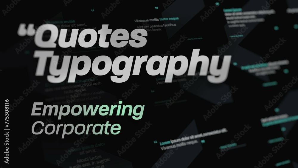 Empowering Corporate Quotes Titles Animation Stock Template | Adobe Stock
