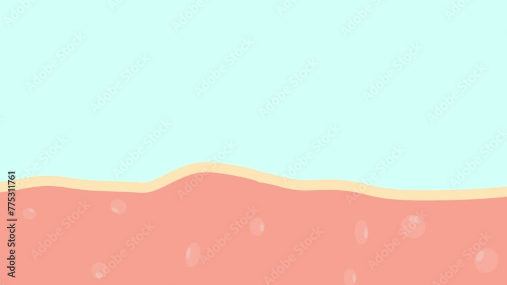 Vidéo Stock Growing hair on a pimple. 2D animation of skin with growing ...