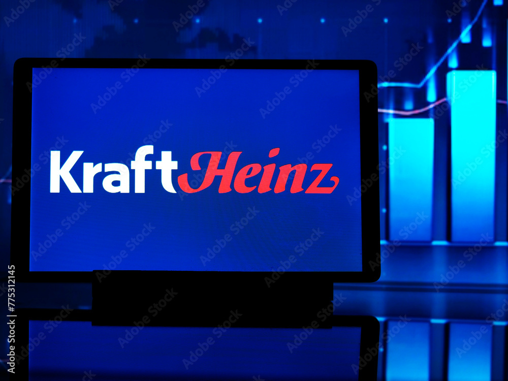 In this photo illustration, Kraft Heinz Company logo seen displayed on ...