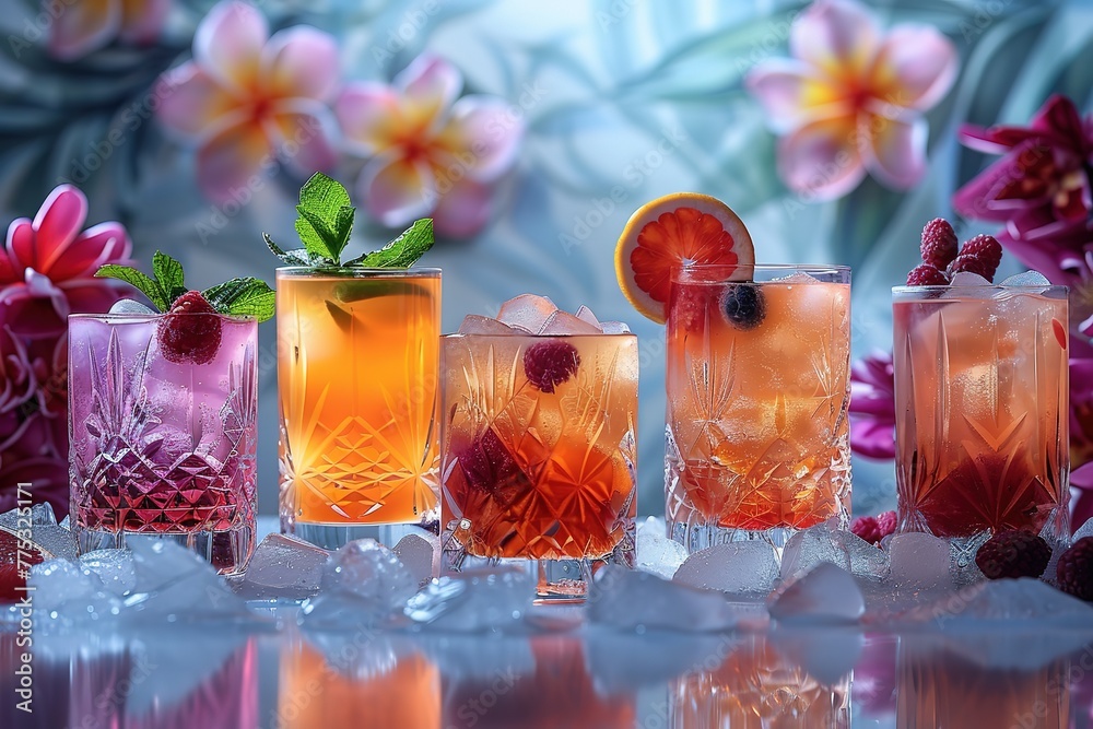 A visually stunning composition highlighting a set of diverse and ...