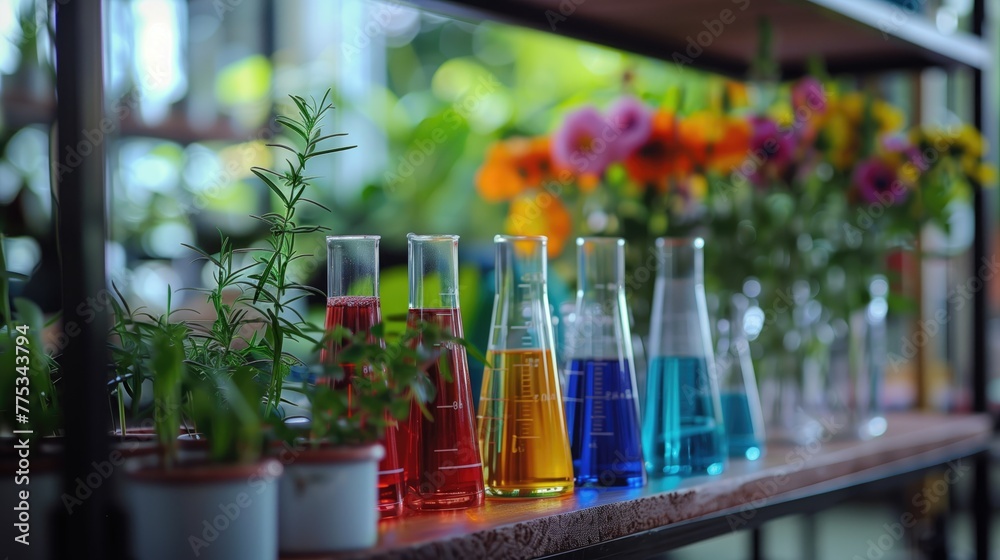 Macro photograph of a microscope slide showing the complex molecular ...