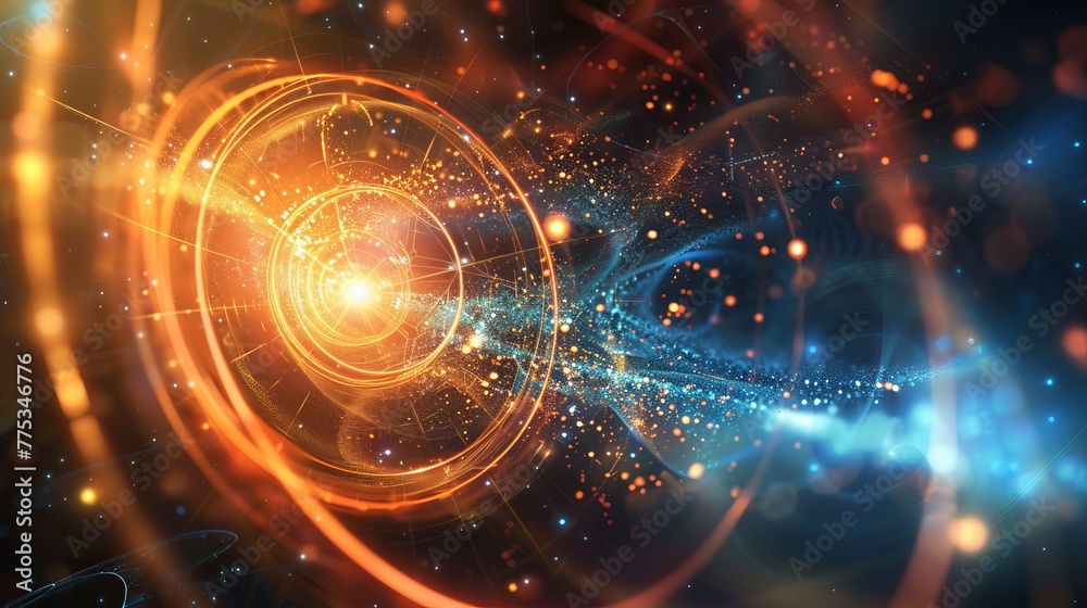 ภาพประกอบสต็อก Explore the fundamental forces and particles of the ...