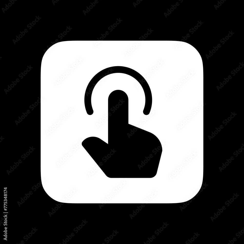 Editable one finger hold vector icon. Part of a big icon set family ...