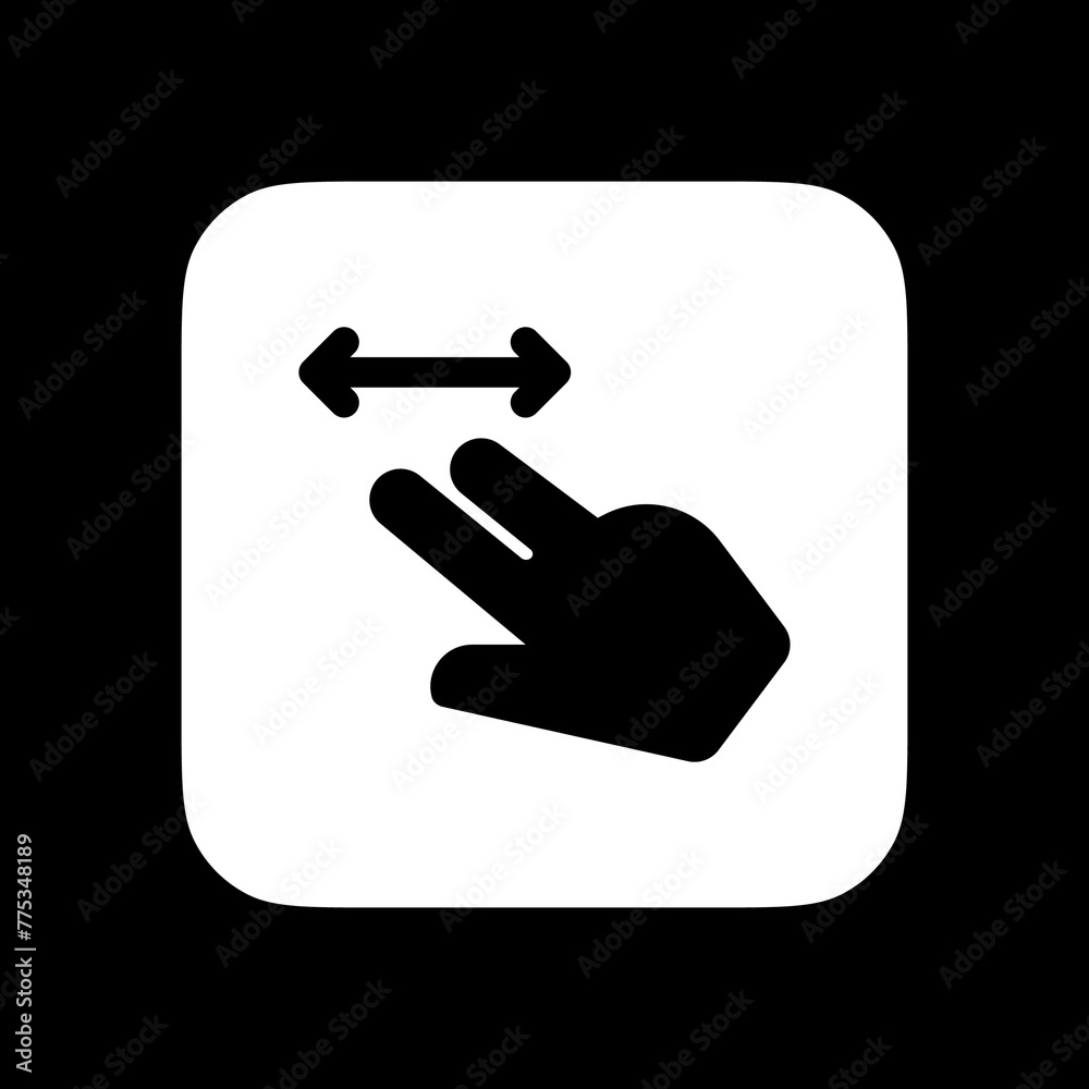 Editable two finger slide vector icon. Part of a big icon set family ...