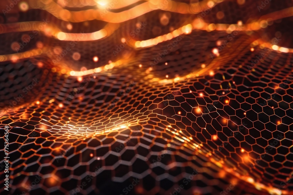 The surface of the skin under the zoomed microscope. Molecules and skin ...