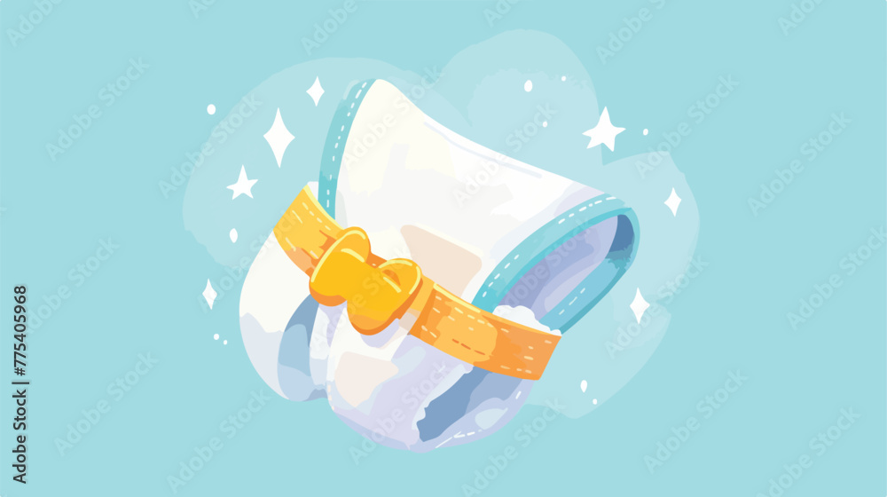 Baby diaper icon 2d flat cartoon vactor illustratio Stock Vector ...