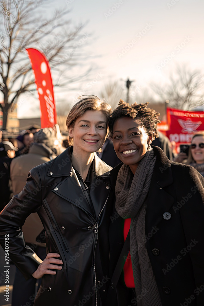 An engaging photo: woman poses with political candidate at campaign ...