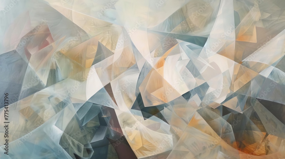 Abstract oil painting featuring a mesmerizing, multi-layered ...