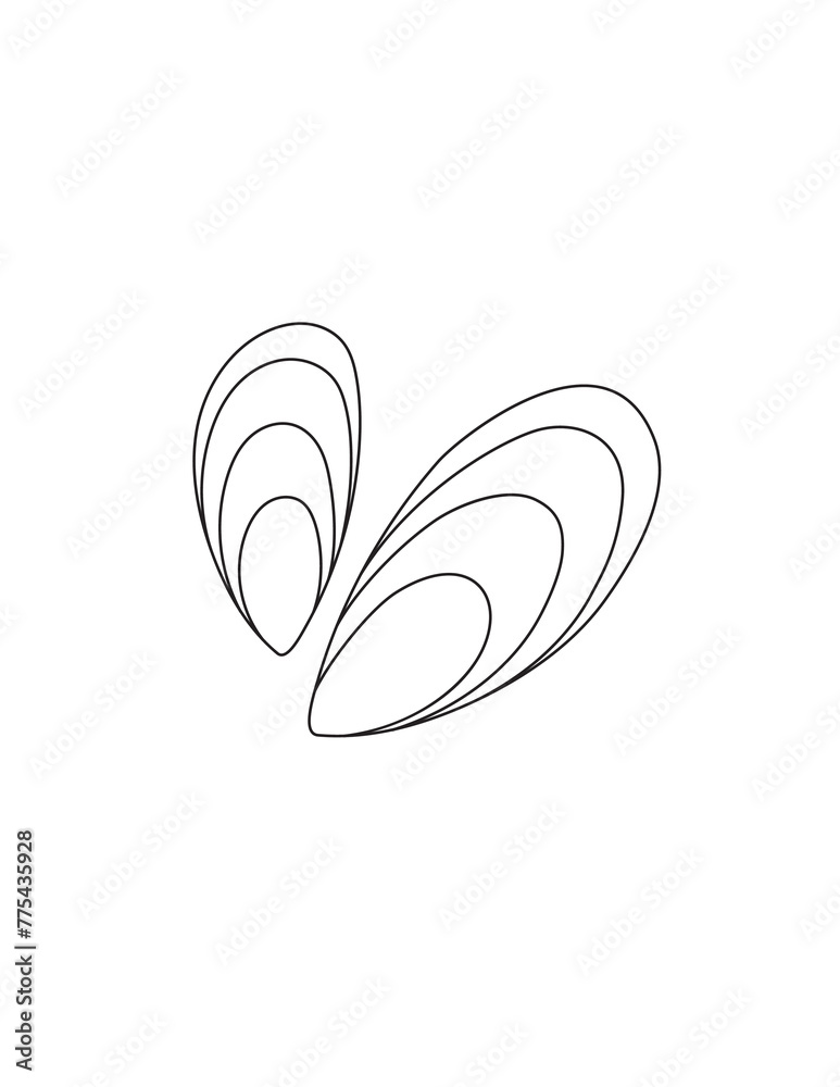 Mollusk Coloring Page for Print. Underwater animals and Ocean Life ...