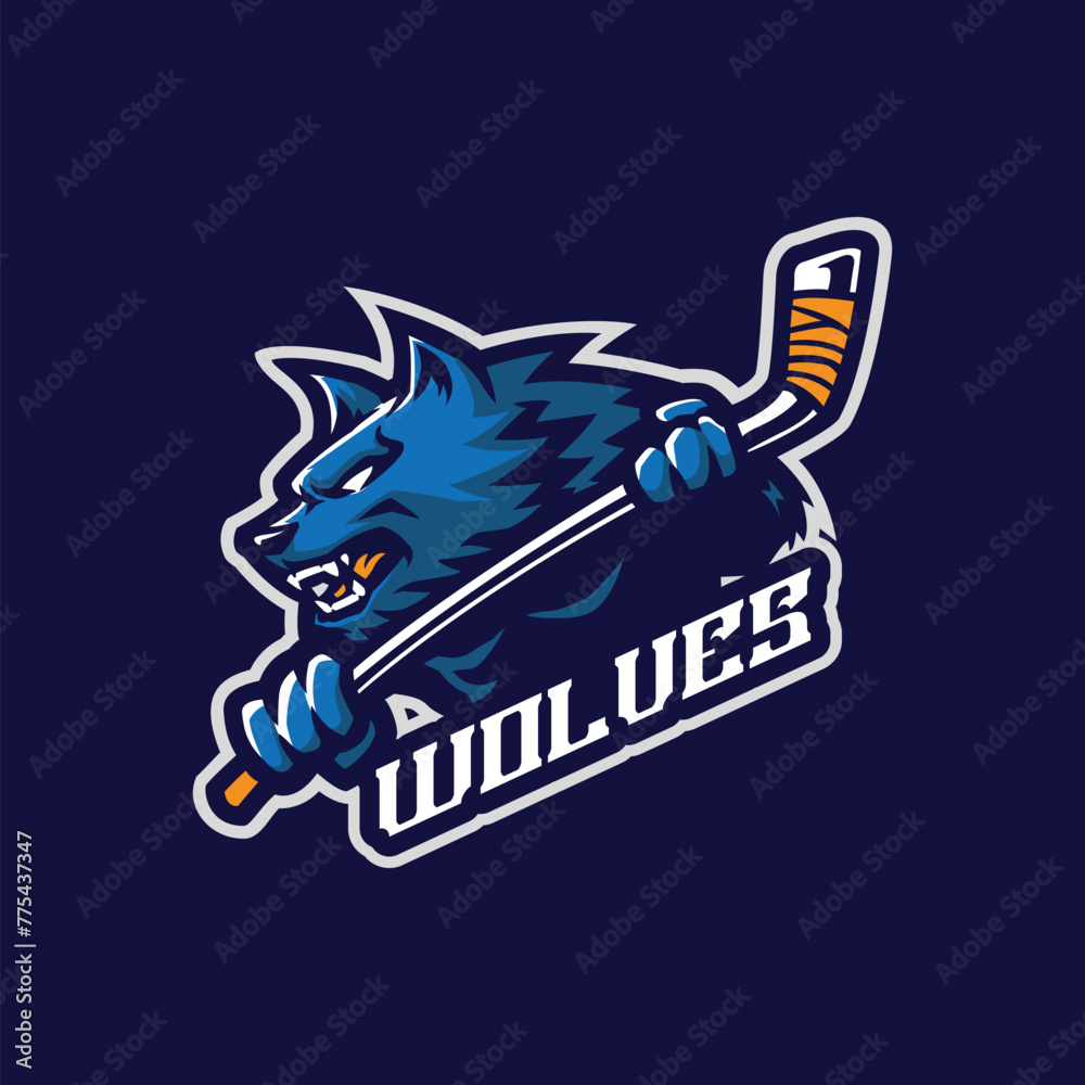 Wolves mascot logo design vector with modern illustration concept style ...