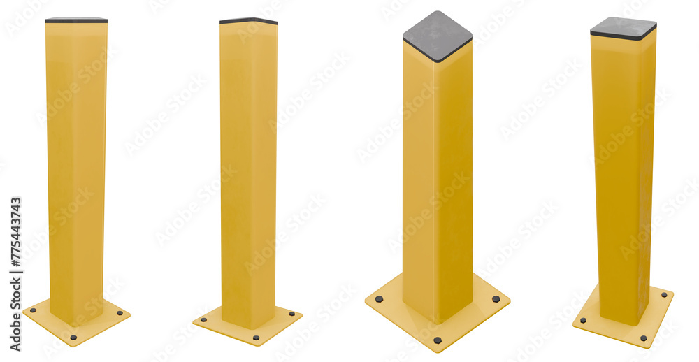 Factory Bollard Zones: 3D pack showcases black & yellow traffic ...