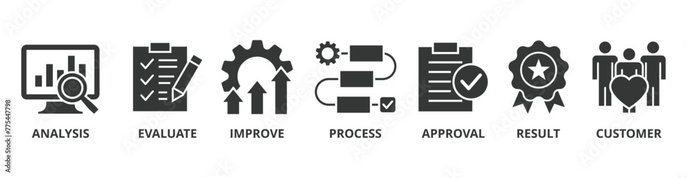 Quality control banner web icon vector illustration concept for product ...