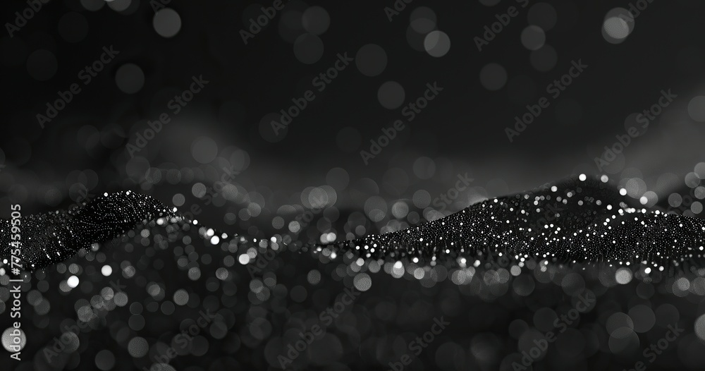 Black microdispersion dust particles floating in the air, in the style ...