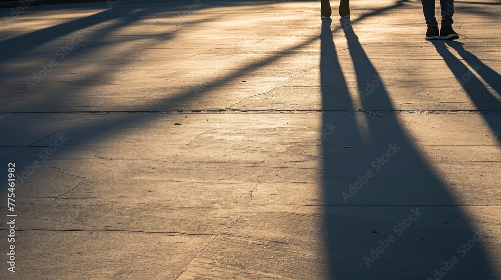 Complementary Shadows: An early morning or late afternoon shot of the ...