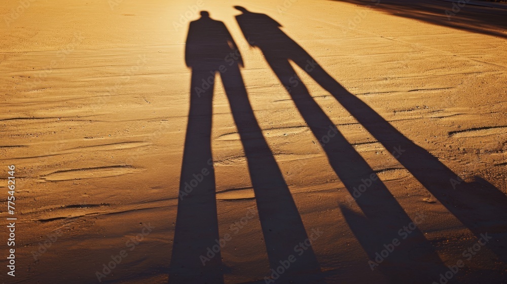 Complementary Shadows: An early morning or late afternoon shot of the ...