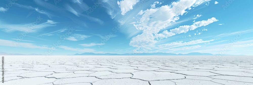 A salt flat texture, inspired by the vast Salar de Uyuni, with the ...
