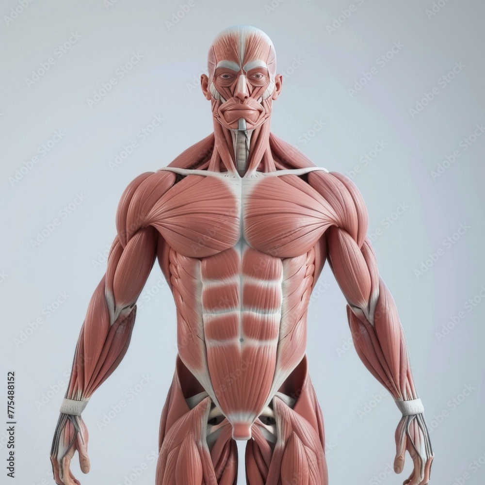 3D model Muscular system: from microscopic fibers to powerful movements ...