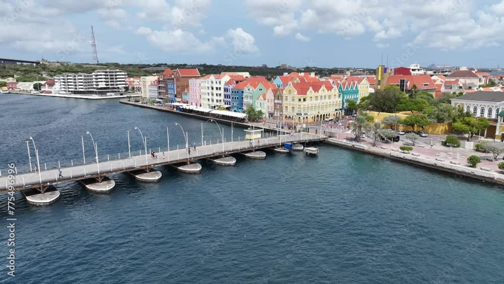 Downtown Punda At Otrobanda In Willemstad Curacao. Caribbean Island ...