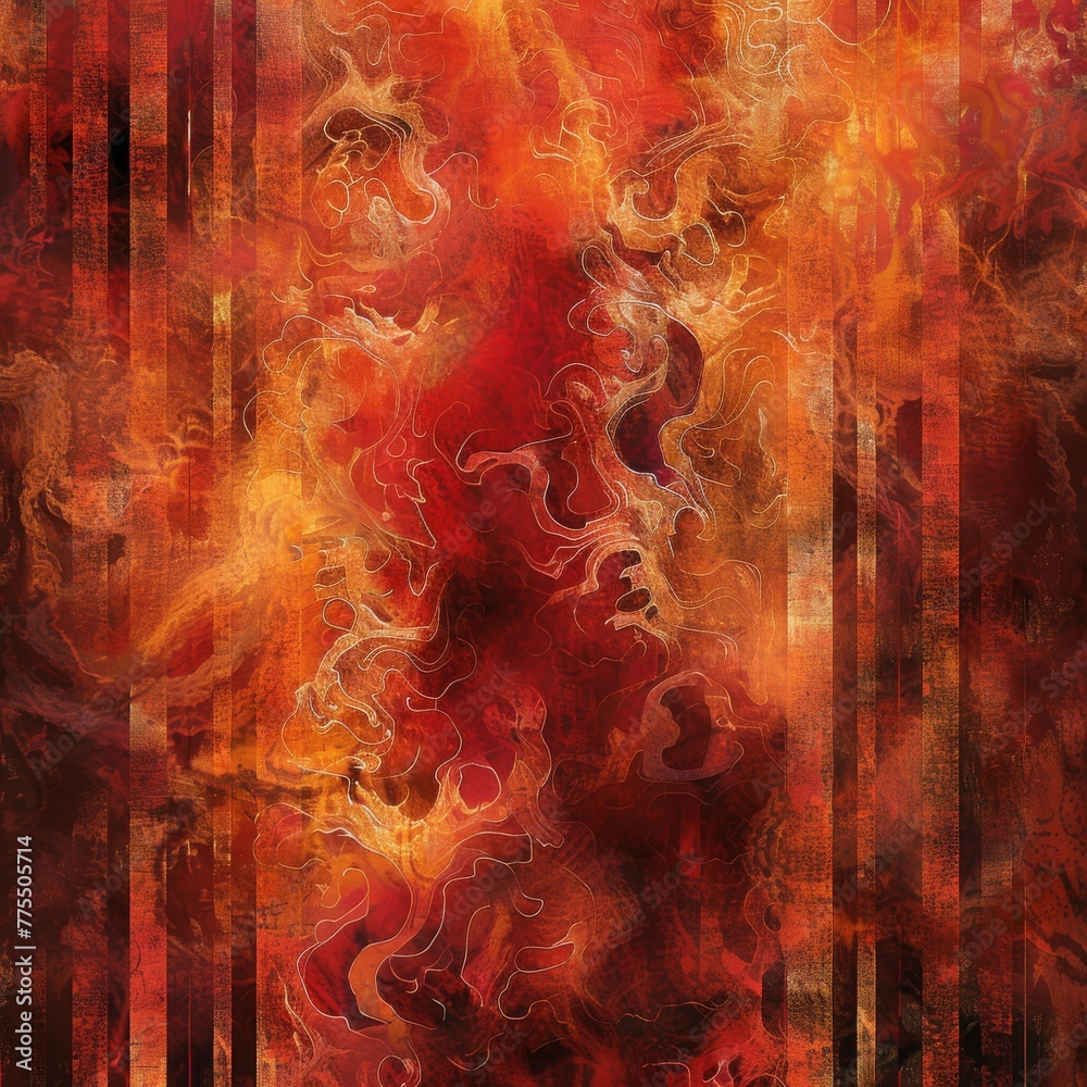 Untamed power of fire, wrapped in a raw, primal essence, design ...
