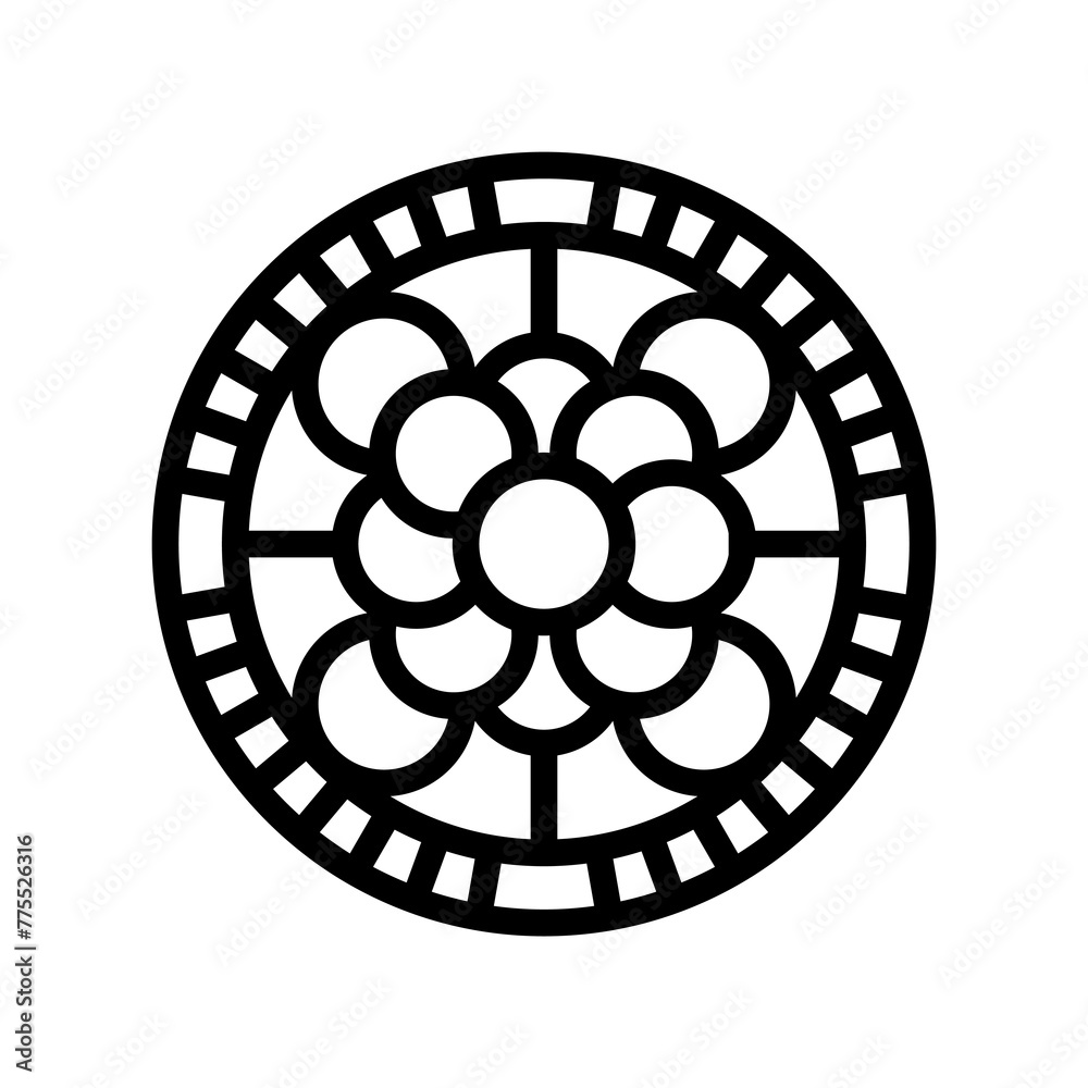 Set of Korean traditional symbols. the classic palace pattern design ...