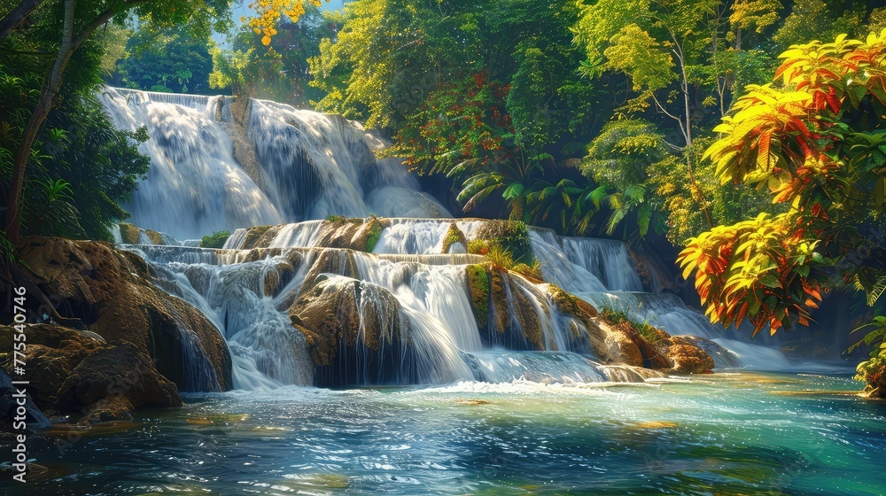 Dunns River Falls Jamaican Beauty, Capture the vibrant spirit and ...