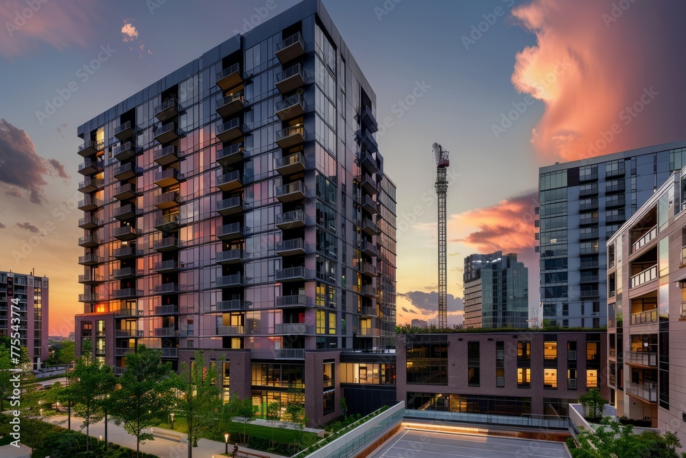 Professional Photography of a High-Rise Condominium Showcasing its ...