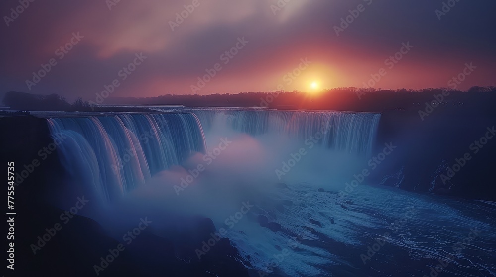 Niagara Falls at Sunrise, Capture the majestic beauty of Niagara Falls ...