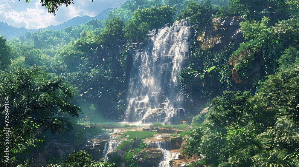 Waterfall trails, Showcase the journey to reach a waterfall ...