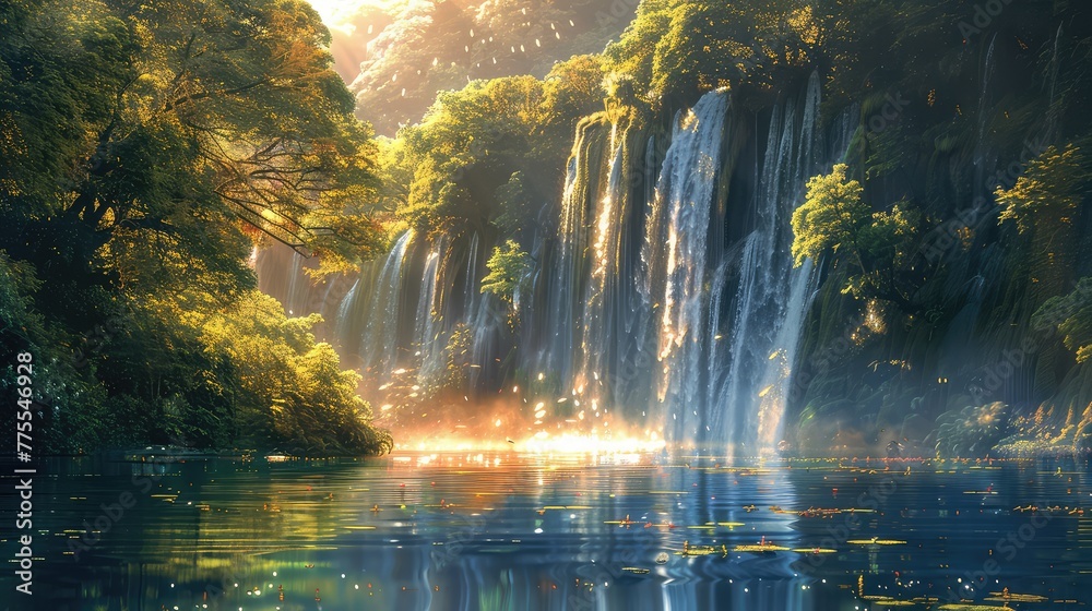 Reflections, Explore the reflective qualities of a waterfall, capturing ...