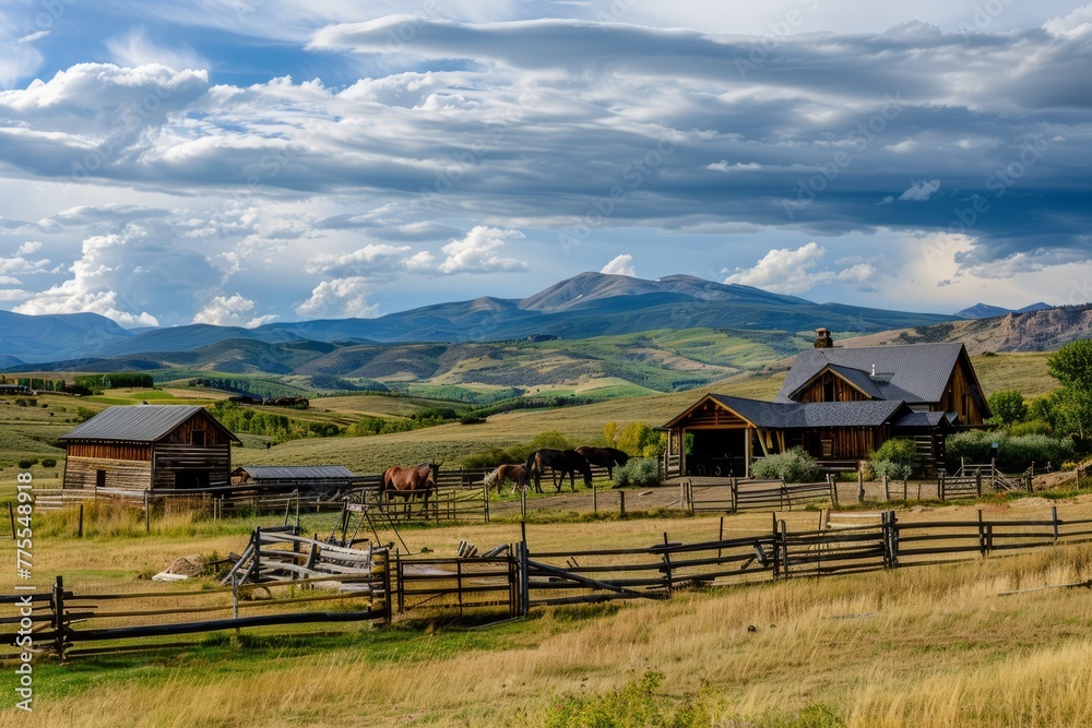 Professional Photography of a Sprawling Ranch Property With Vast Open ...