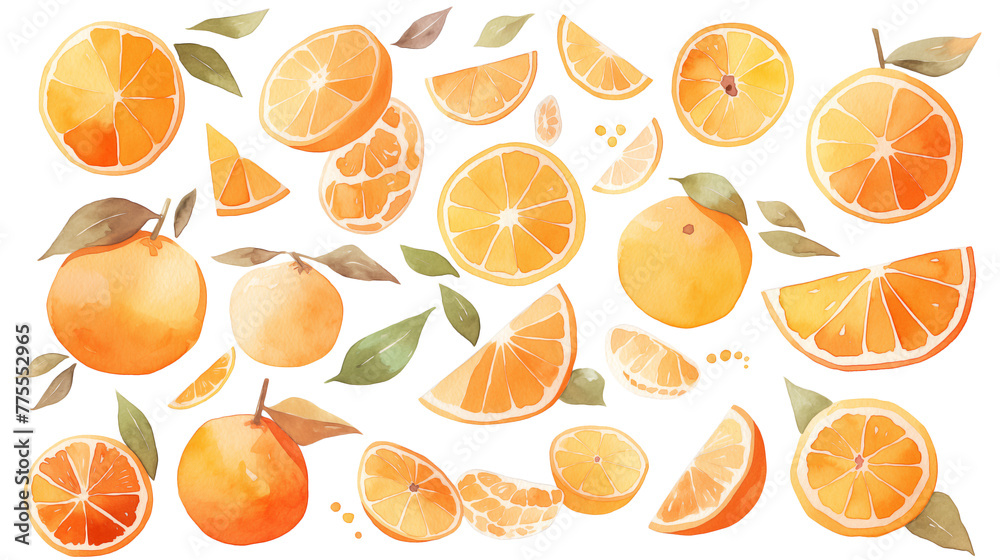 Cute Orange , high resolution, high quality, high detail, in the style ...