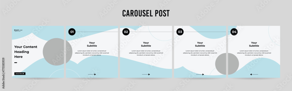 Stunning Carousel Post Template, Editable Social Media Layout Design ...
