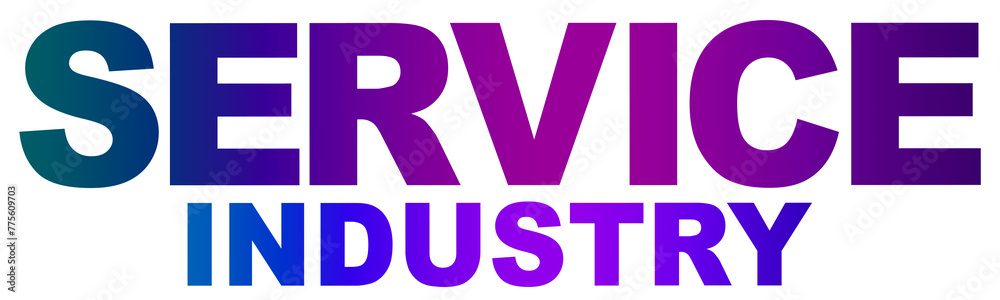 Service Industry logo, concept text, creative design, isolated on white ...