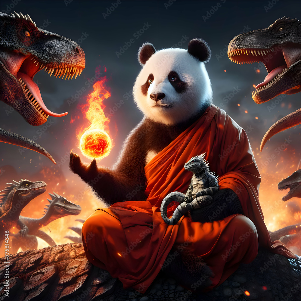 master kung fu panda animation Stock Illustration | Adobe Stock