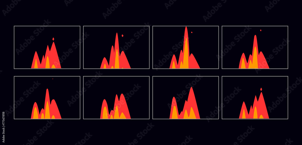 Fire Animation sprites for cartoon animation, campfire, game and video ...