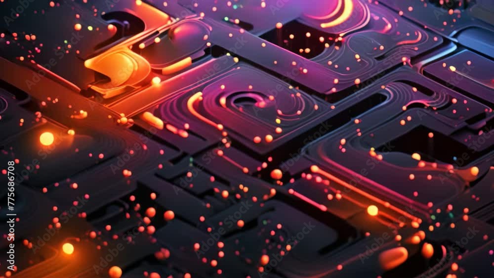 Circuit board, technology background. 3d rendering, 3d illustration, A ...