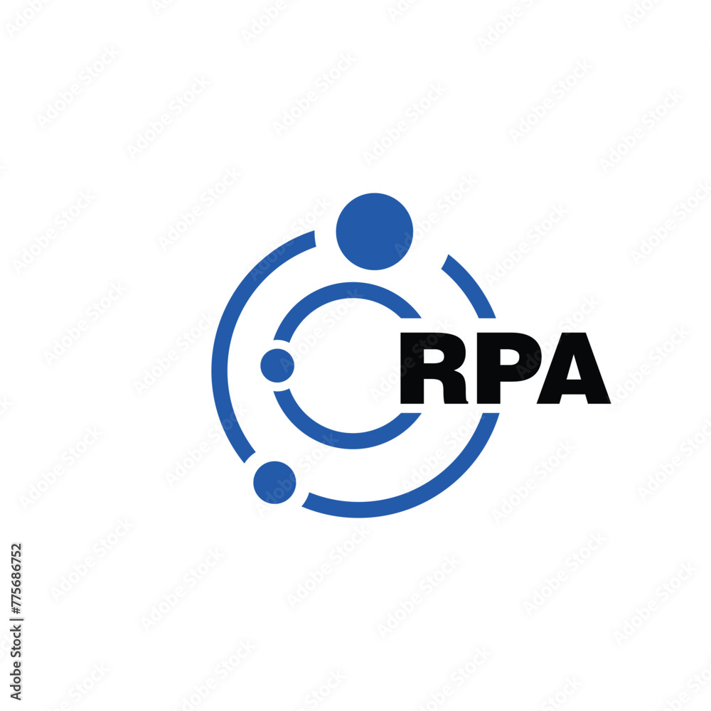 RPA letter logo design on white background. RPA logo. RPA creative ...